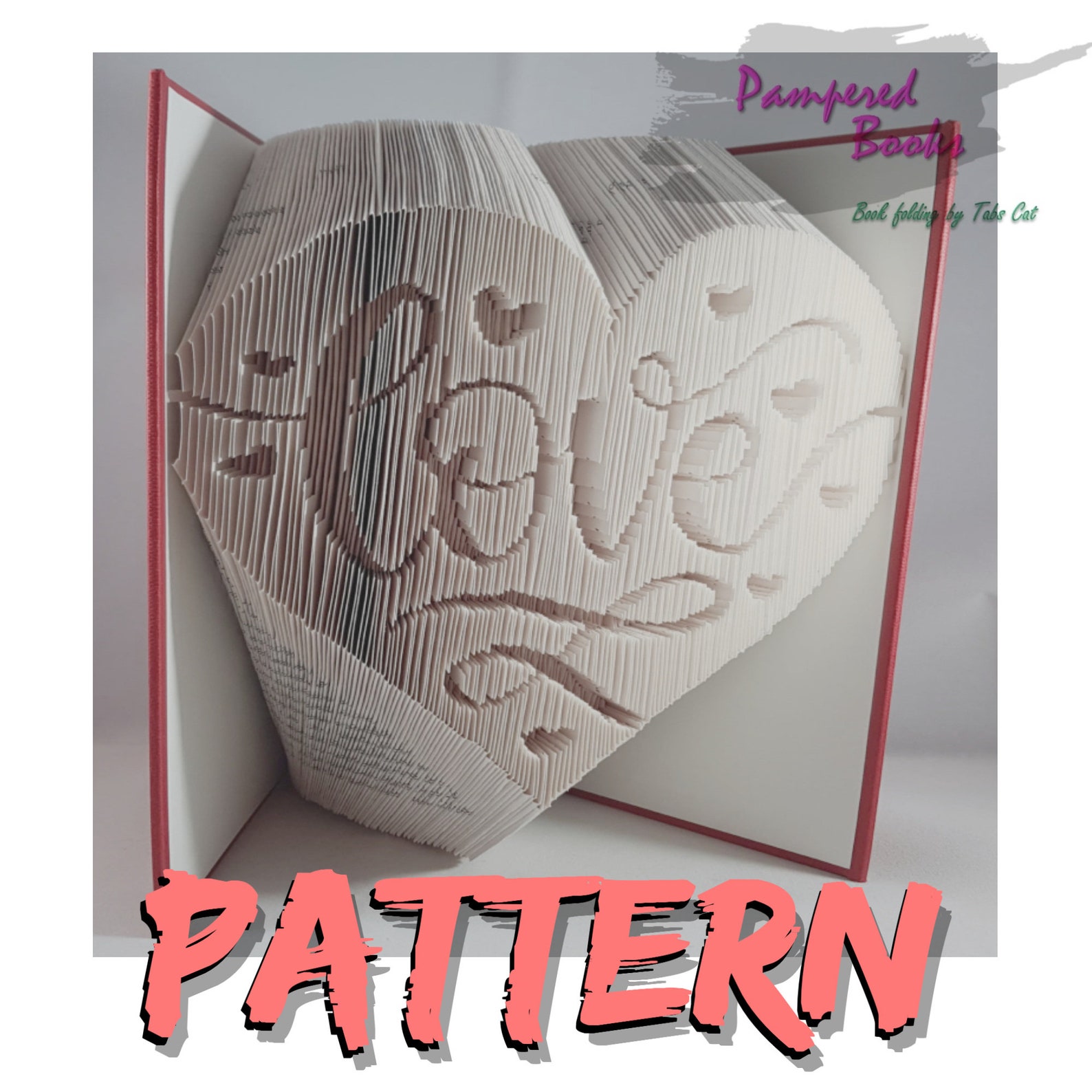 Love Heart Book Folding Patterns: 4 Different Sizes Bundle - Etsy