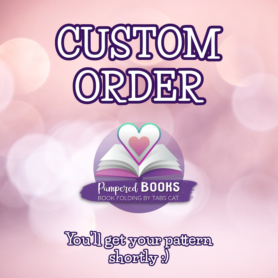 Custom Order Book Folding - Price Vary According to How Intricate Your ...