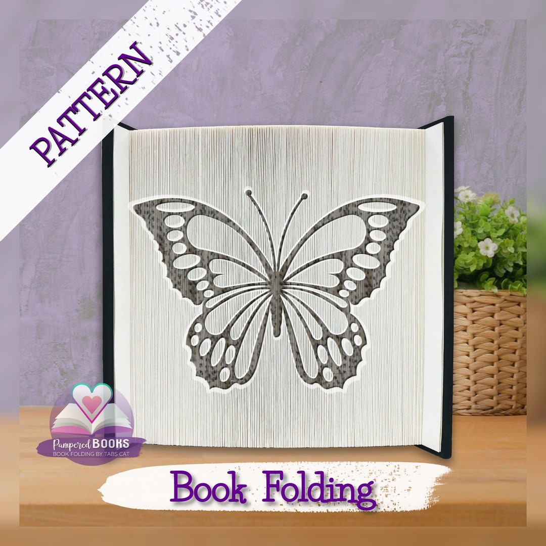 Butterfly Book Folding Pattern | Spring Folded Book Art Pattern ...