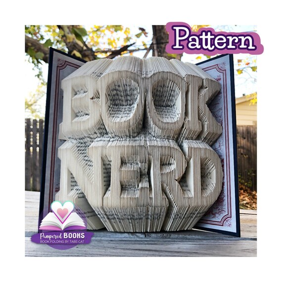 Book Nerd Glasses Folded Book Pattern DIY Book Worm Gifts | Etsy