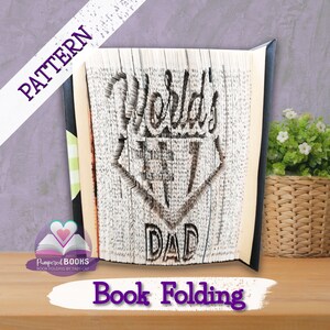 Fathers Day DIY Gift Worlds 1 Dad Book Folding Pattern PDF Download ...