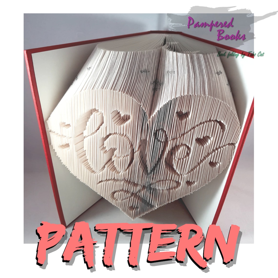 Love Heart Book Folding Patterns: 4 Different Sizes Bundle - Etsy