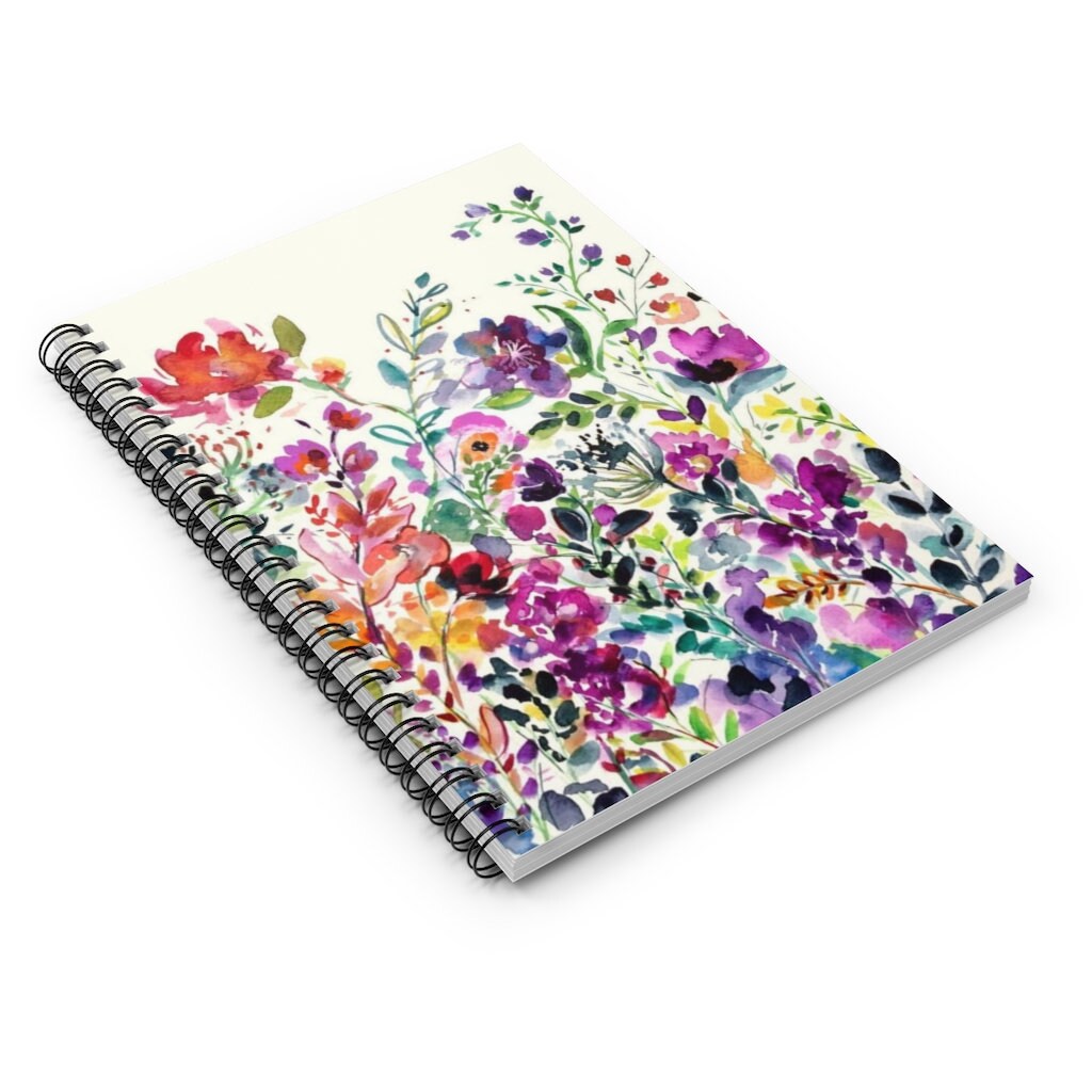 Summer Wildflowersfloralflowerscute Spiral Notebook Ruled - Etsy