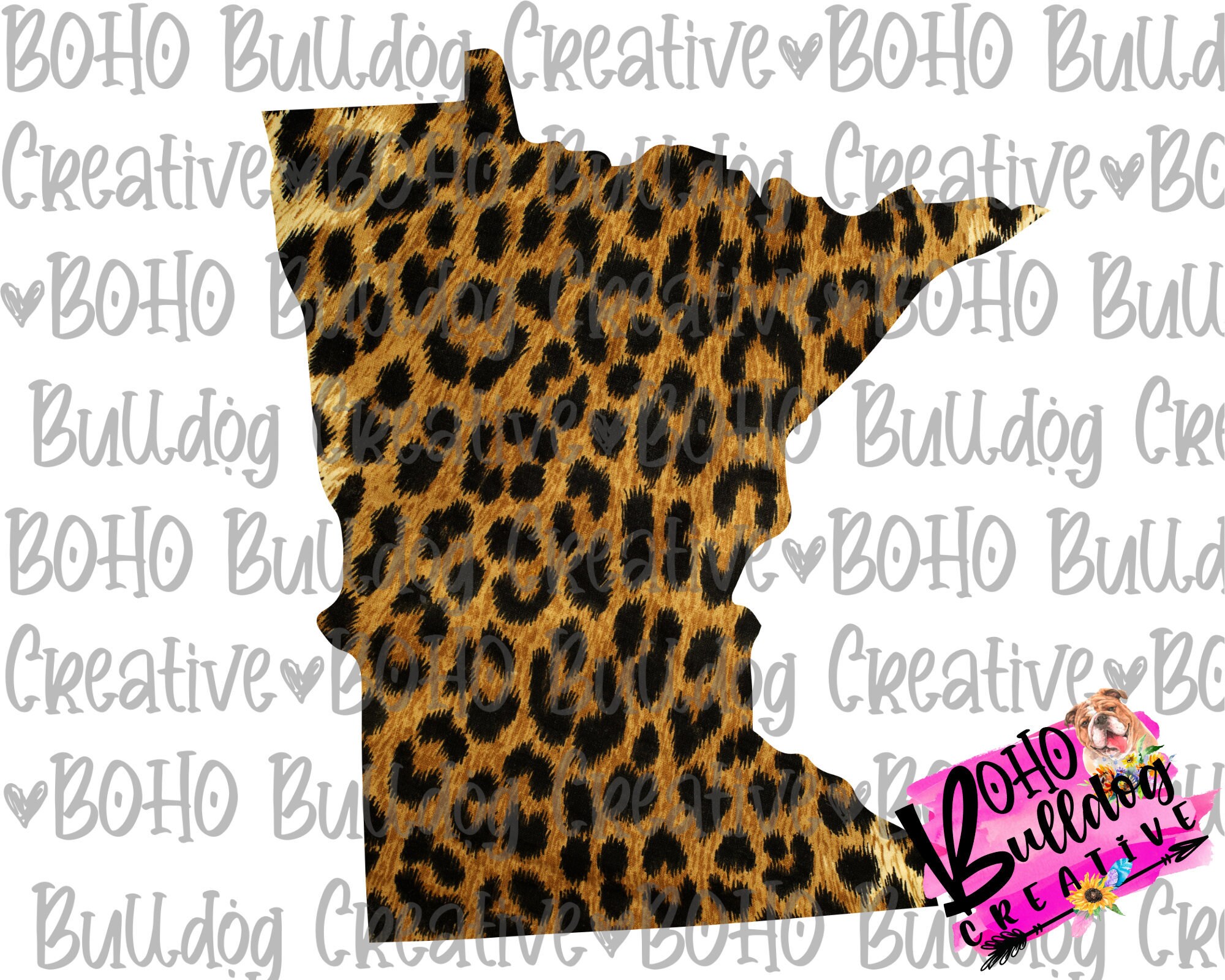Leopard Minnesota State Png Download, Sublimation Design File, Leopard ...