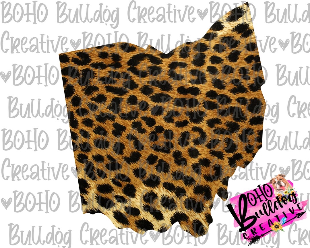 Leopard Ohio State Png Download, Sublimation Design File, Leopard State ...