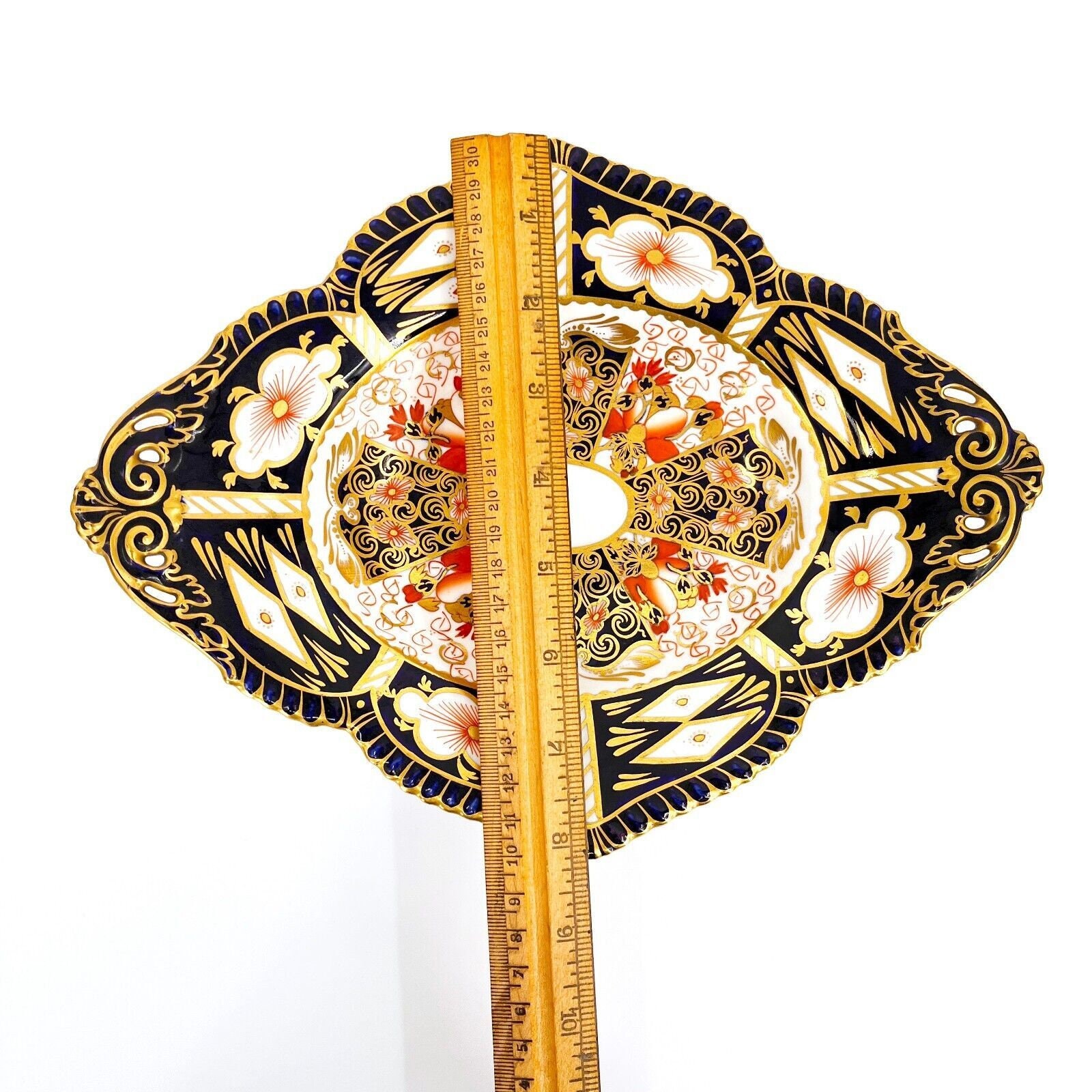 Antique Royal Crown Derby England Oval Cabinet Plate Traditional Imari W/gadroon - Etsy