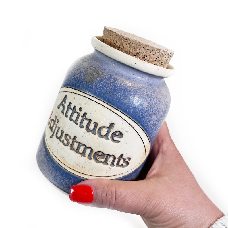 ATTITUDE ADJUSTMENTS Dr. Brophy's Word Jar Handmade With Cork Stopper ...
