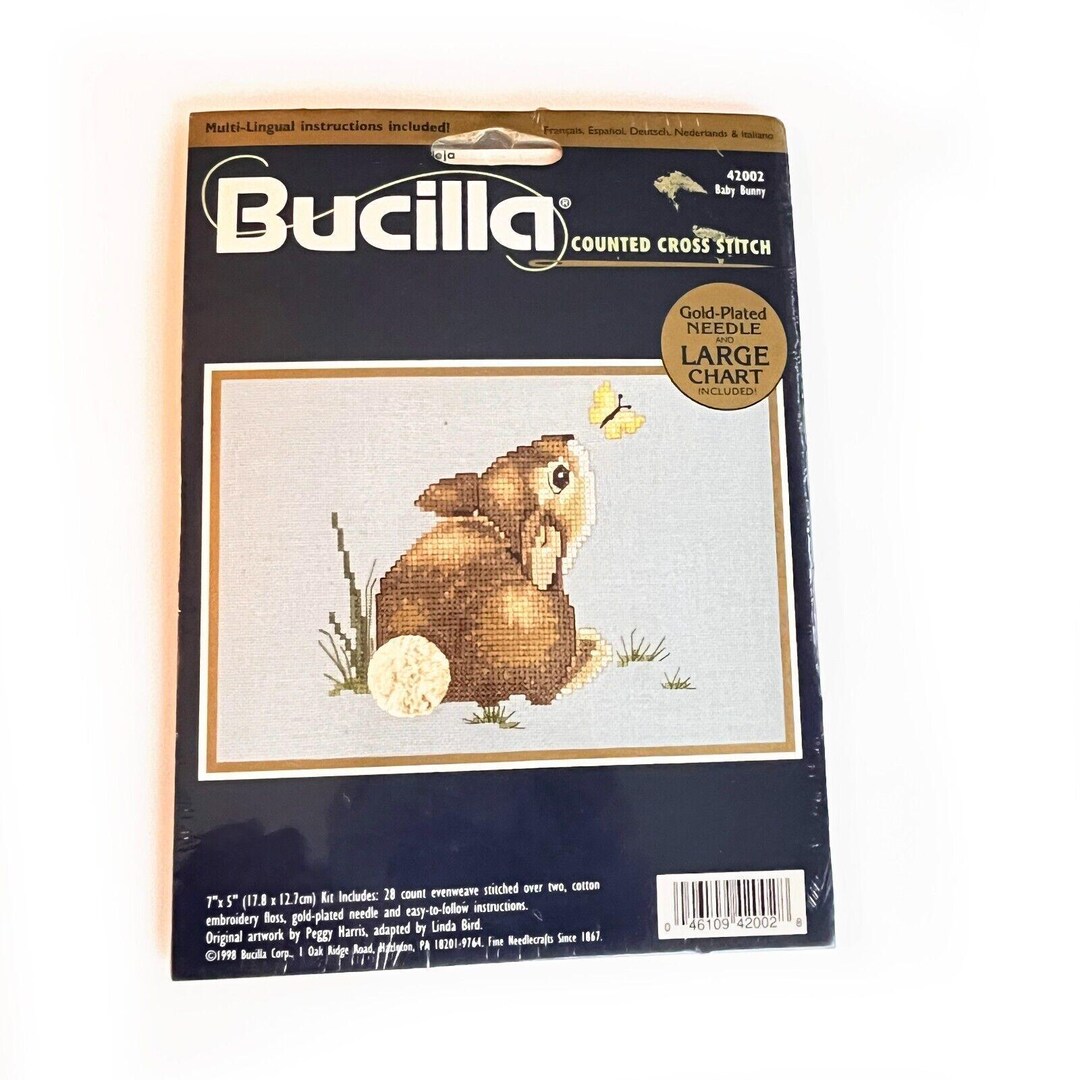 Bucilla #42002 Baby Bunny Counted Cross Stitch Kit NEW Sealed NOS ...