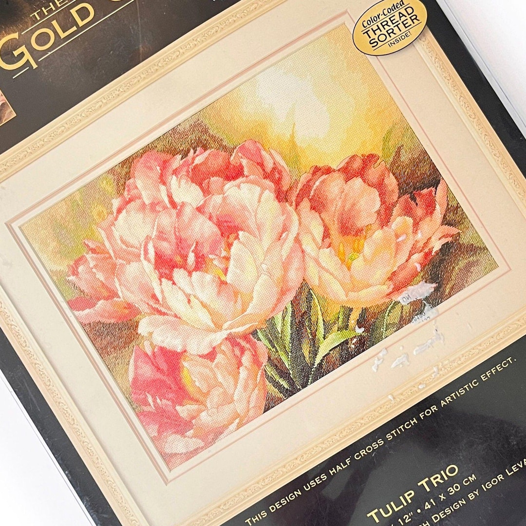 Dimensions Gold Collection #35175 TULIP TRIO Counted Cross Stitch Kit ...