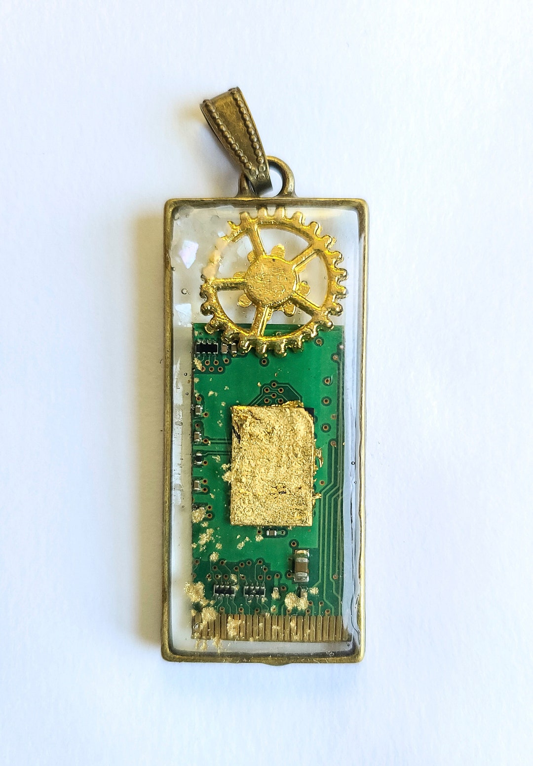 Circuit Board Pendant / Upcycled Motherboard / Geek Chic Jewelry ...