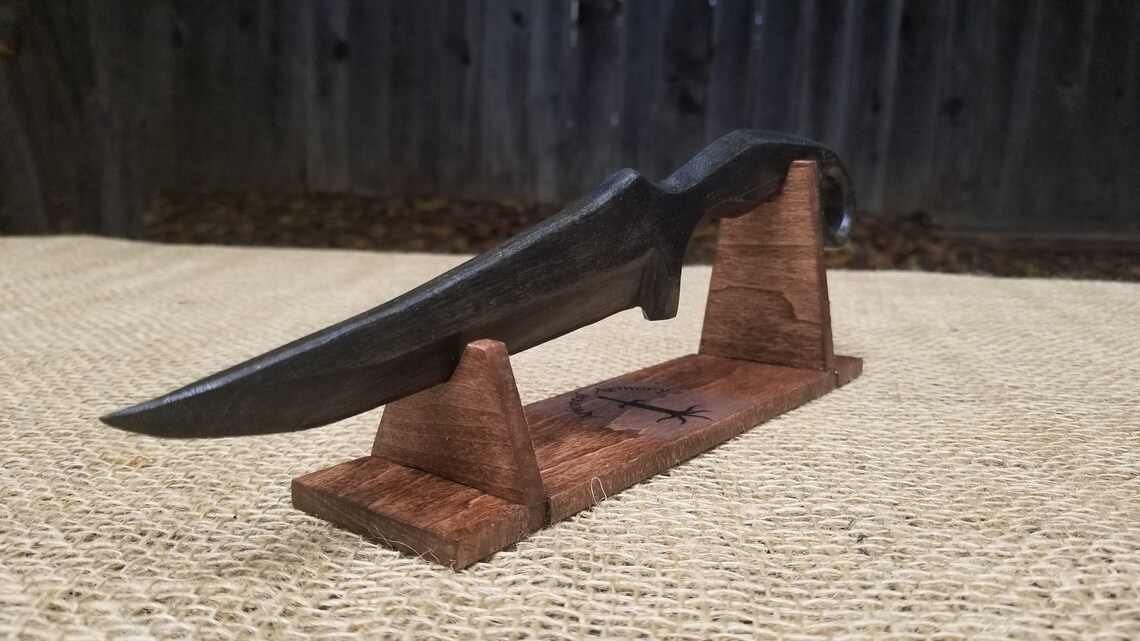 Black Ring Wooden Dagger Handmade Stand Included | Etsy