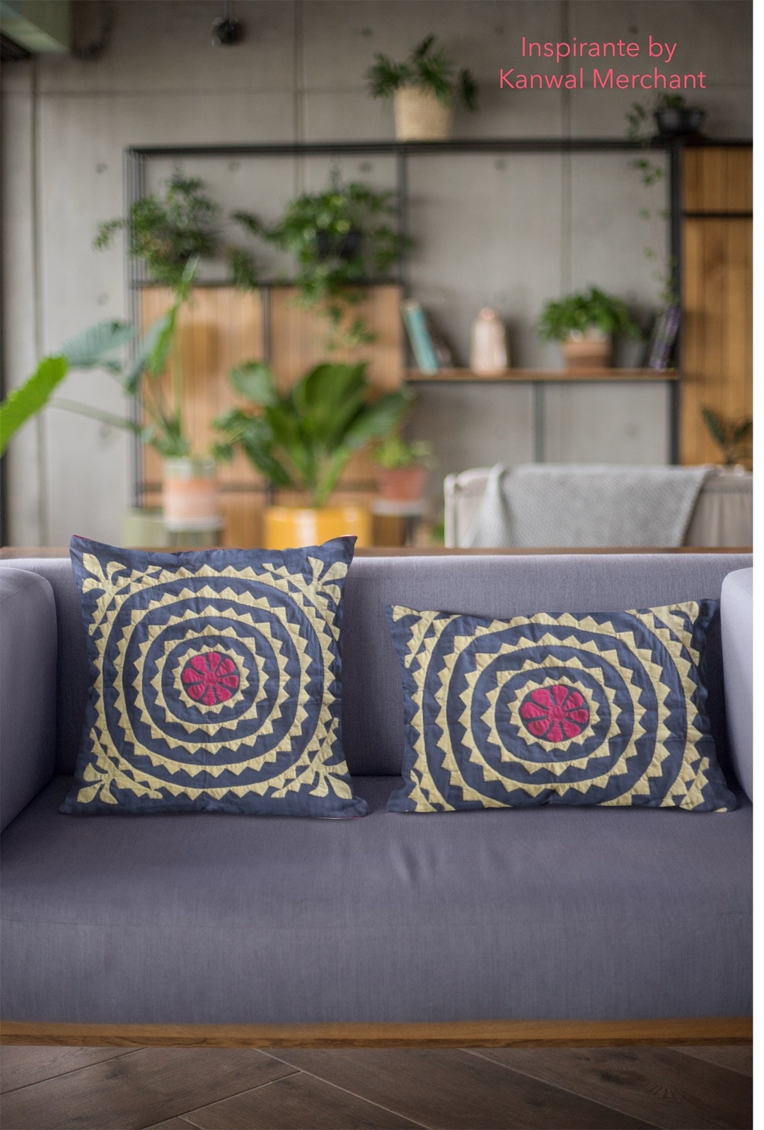 Handmade Applique Cushion Cover, Ethically Developed. Beautifully ...