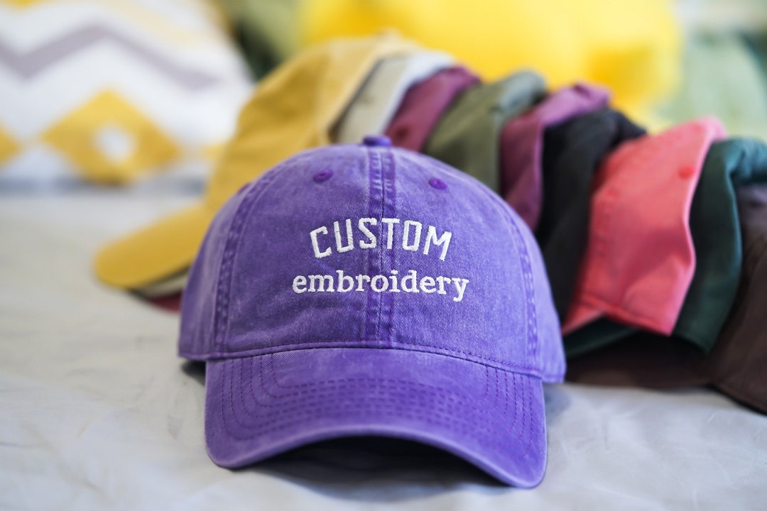 Custom Embroidery Hat, Personalized Text Logo Baseball Cap, Bridal ...