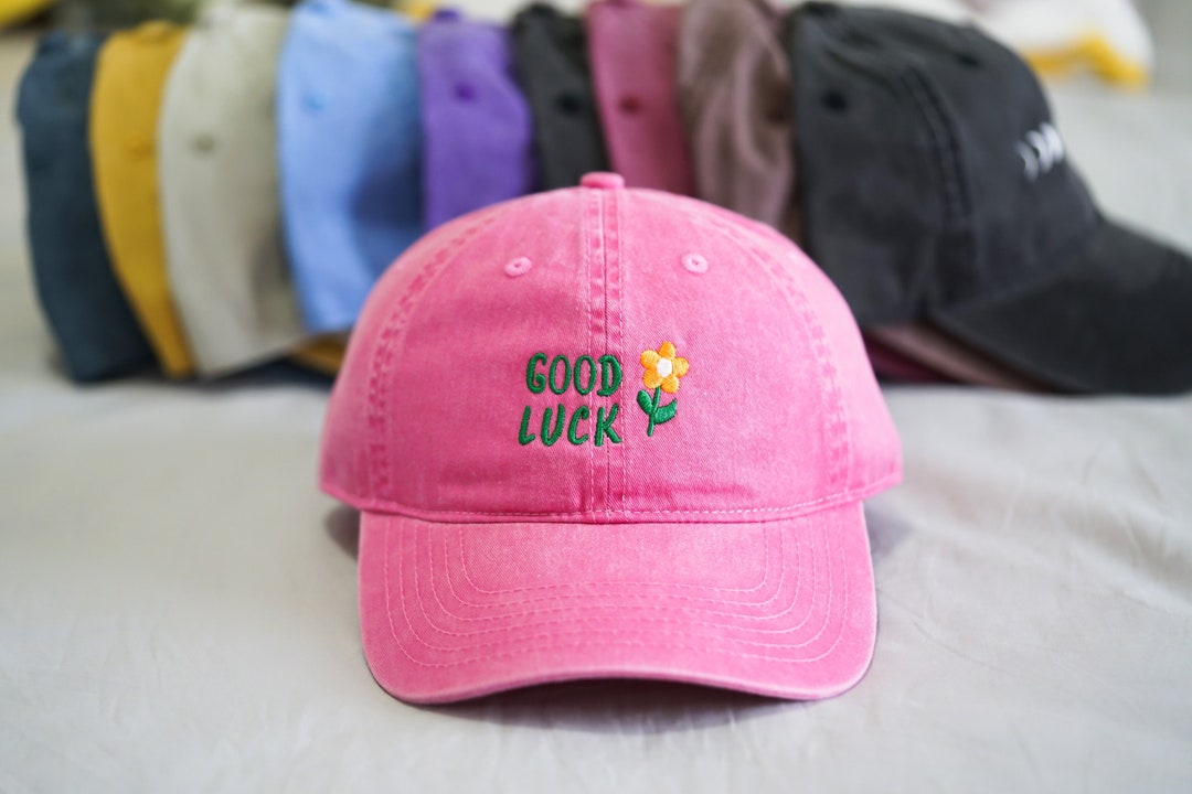 Good Luck Flower Embroidered Baseball Caps, Bachelorette Hats, Women ...