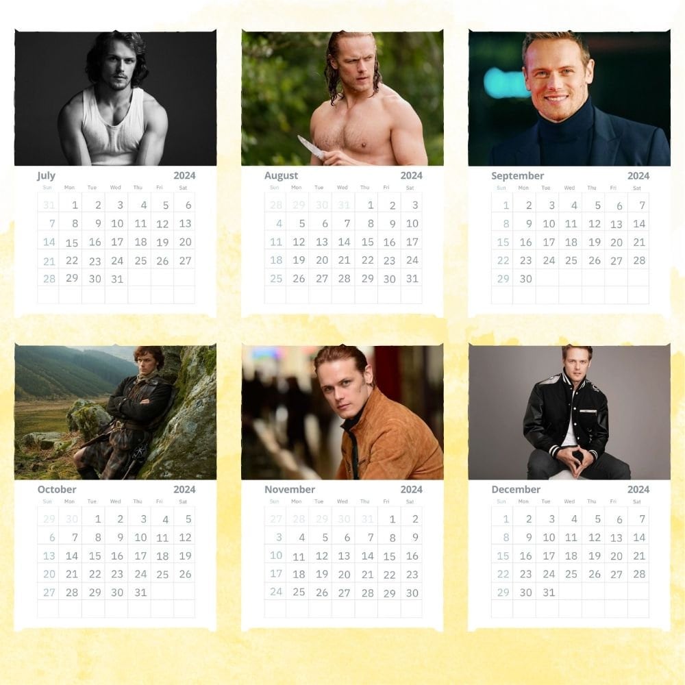 Sam Heughan Calendar 2024 | Wall Calendar | Gift for Her sold by Julia ...