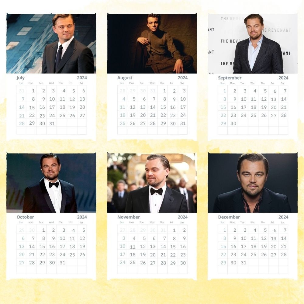 Leonardo DiCaprio Vertical Wall Calendar 2024 | Vertical Wall Calendar ...