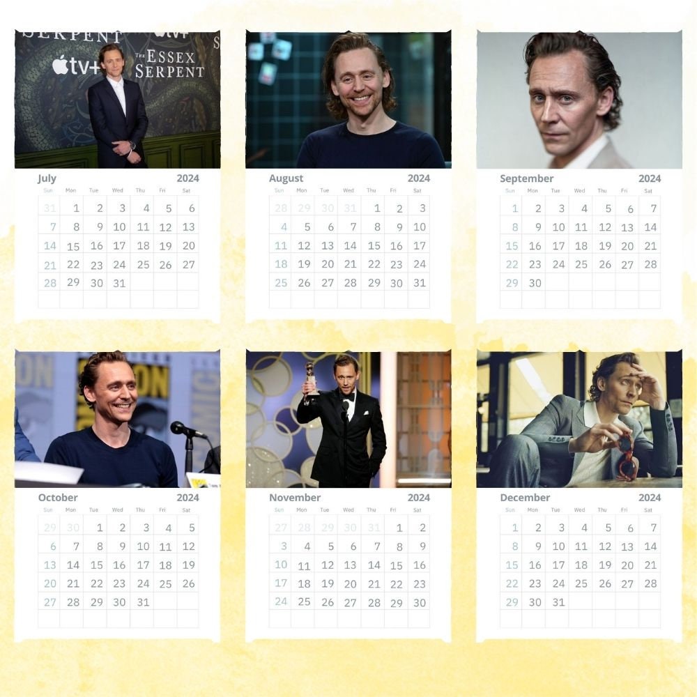 Tom Hiddleston Calendar 2024 | Wall Calendar | Gift for Her sold by Ian ...