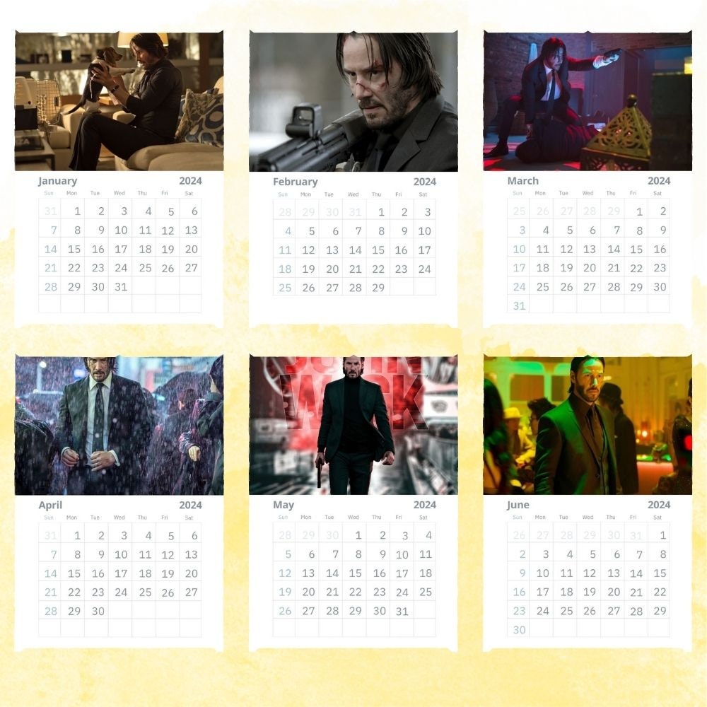Keanu Reeves Calendar 2024 | Wall Calendar | Gift for Her sold by ...