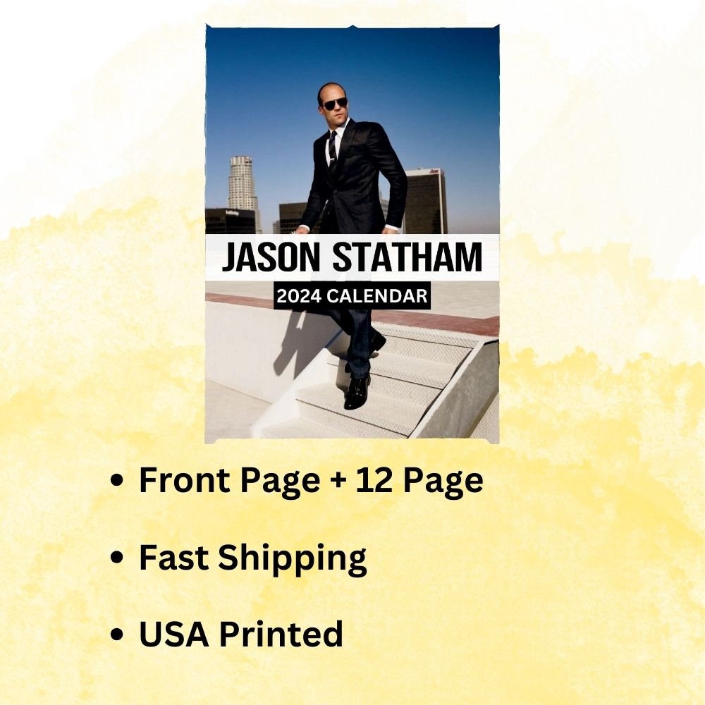 Jason Statham Calendar 2024 | Wall Calendar | Gift for Her sold by Owen ...
