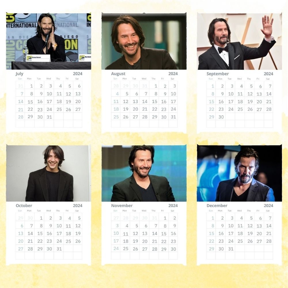 Keanu Reeves Calendar 2024 Vol 2 | Wall Calendar | Gift for Her sold by ...