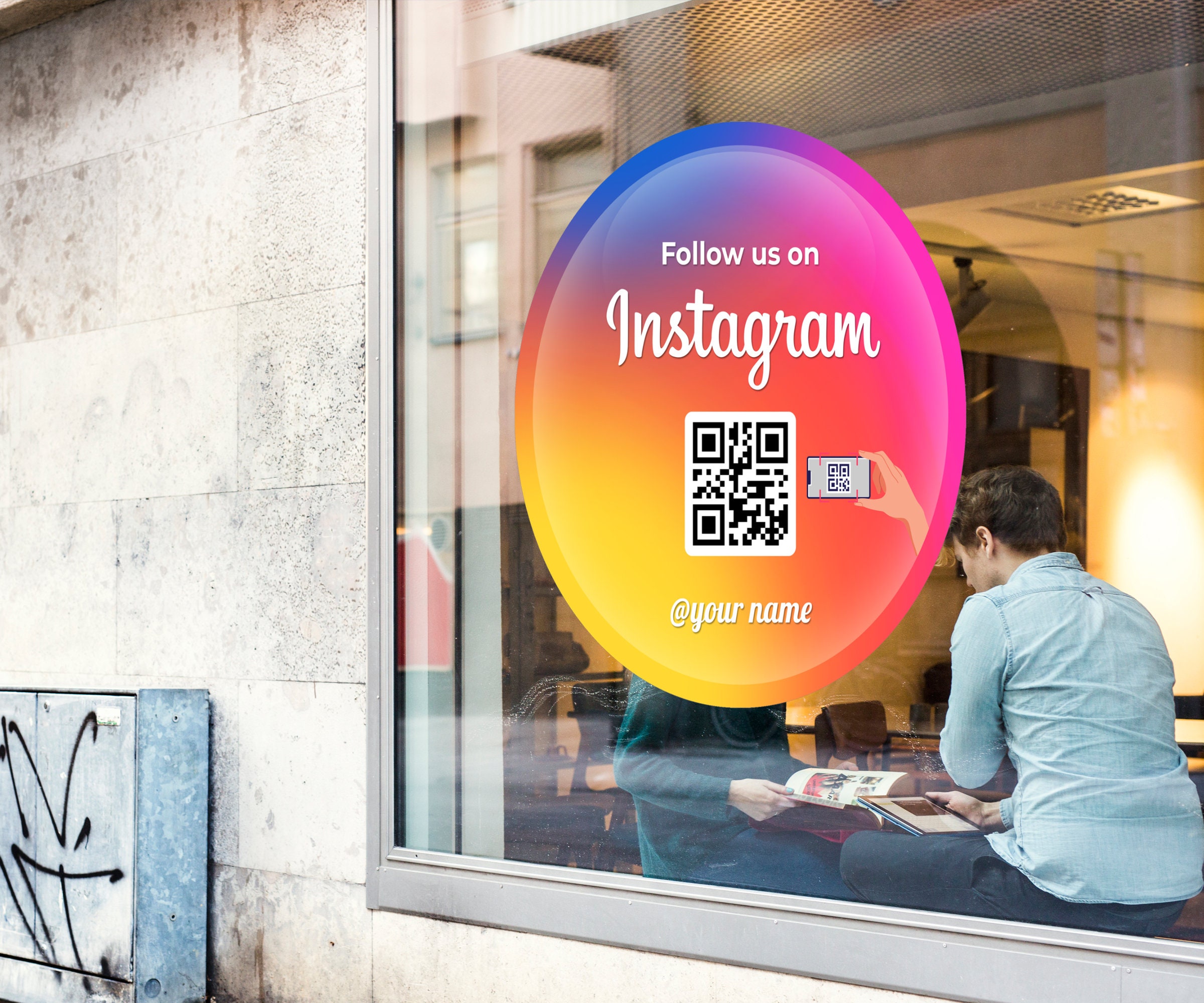 Follow Us on Instagram Scan QR Code Insta QR Code Scanner - Etsy