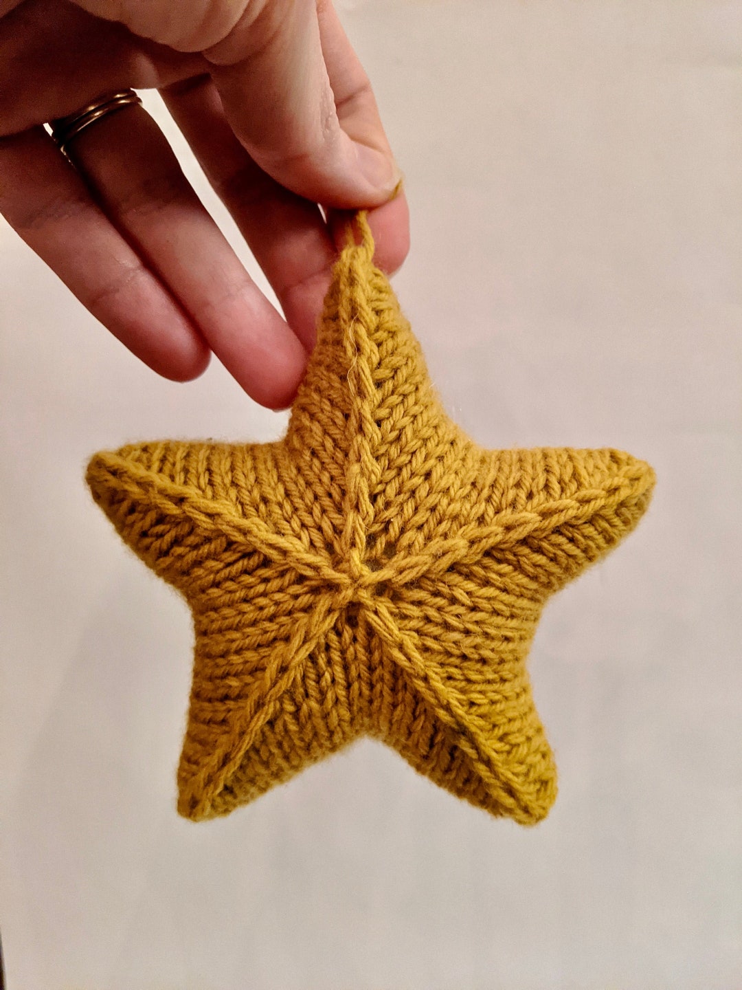 Hand-knit Star Ornament - Wool Star Ornaments - Unique, Cute Ornaments ...