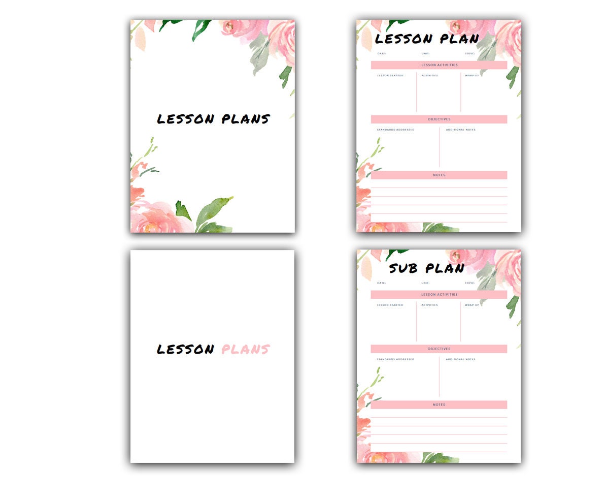 Lesson Plan & Sub Plan Printable Documents! Digital! - Etsy