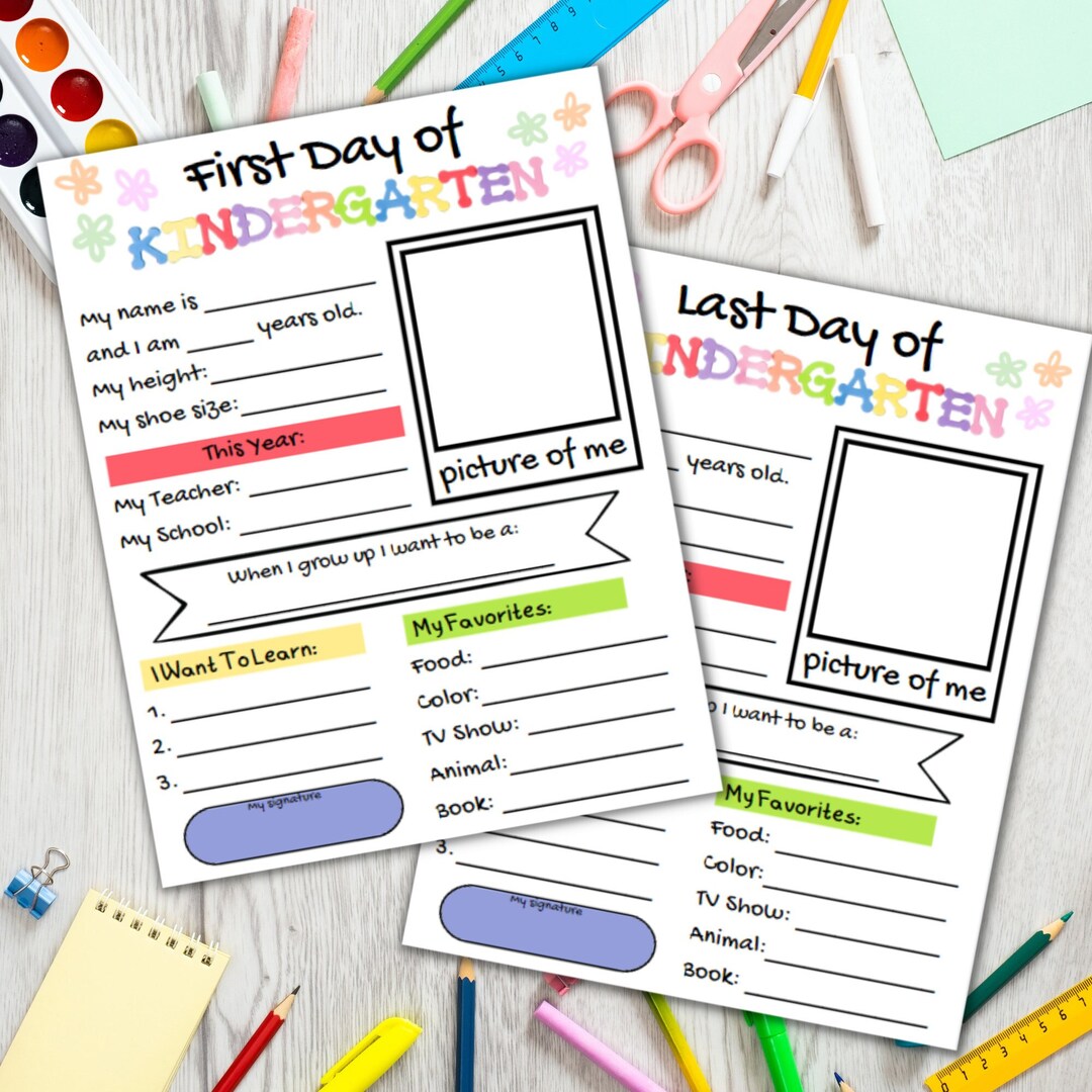 First and Last Day of School Questionnaire // My First Day of School ...