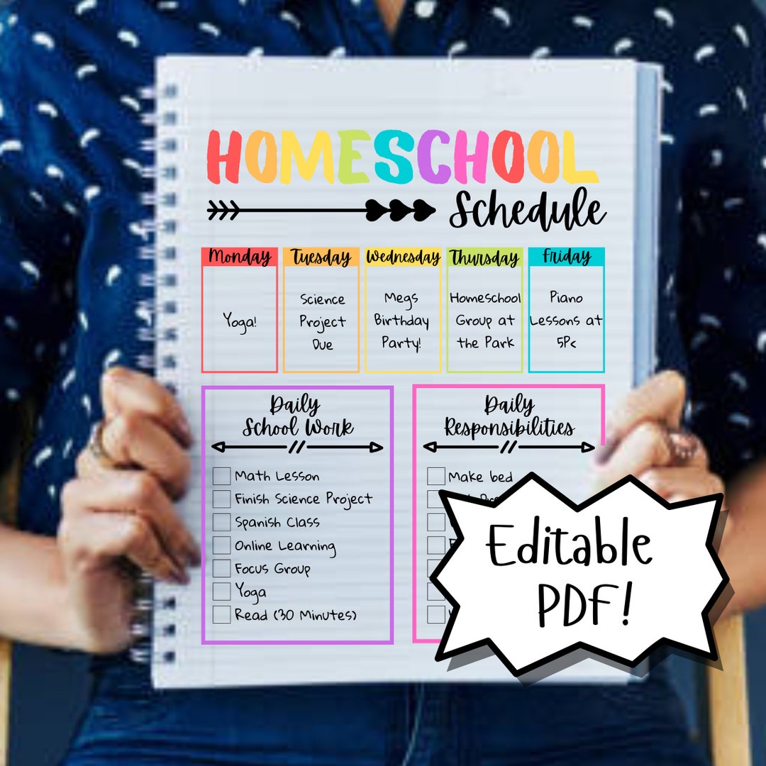 Homeschool Routine Record Log Tracker Sheet // Planner or Attendance ...