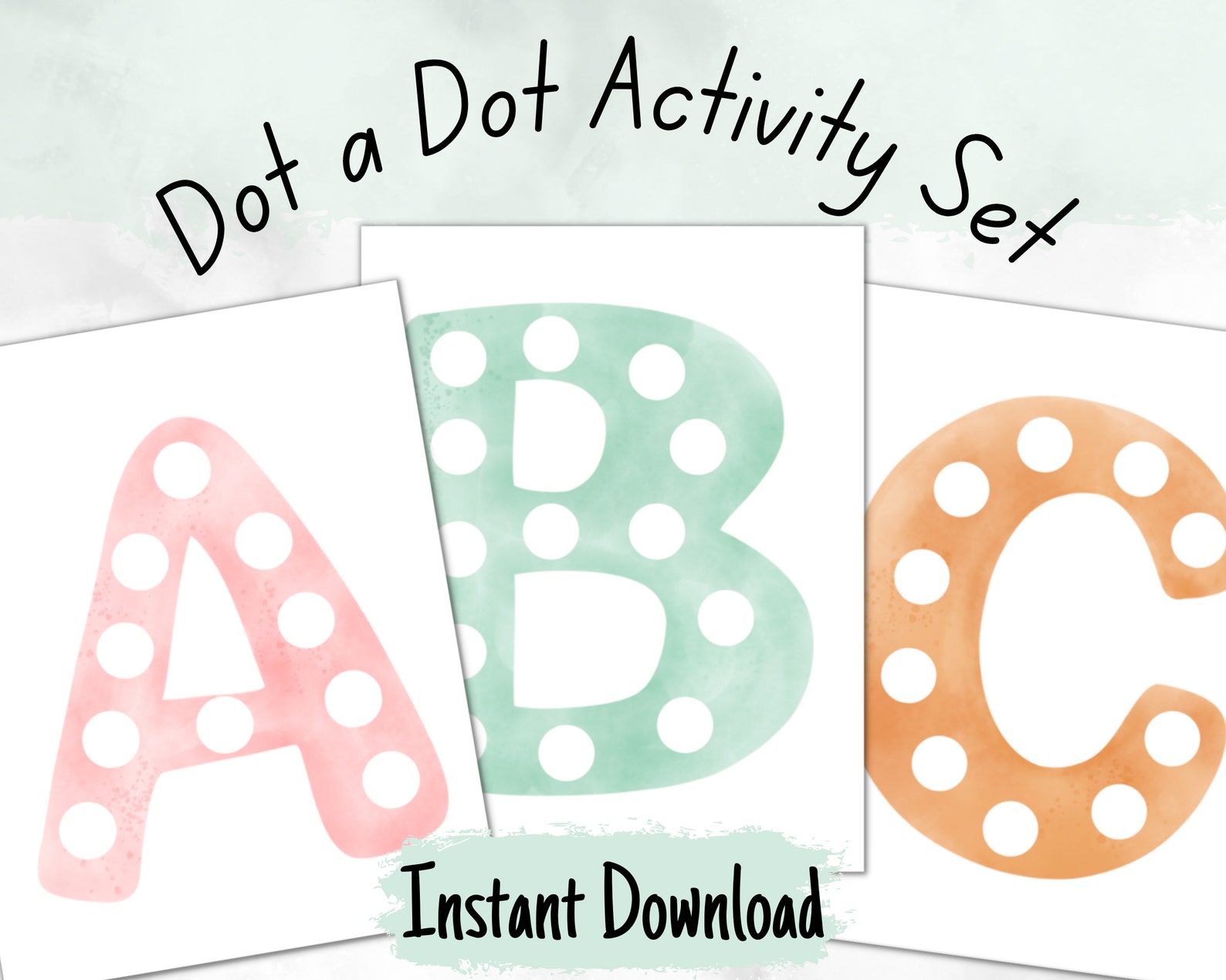 Alphabet Dot Markers, Dab Markers Preschool & Kindergarten Printable ...
