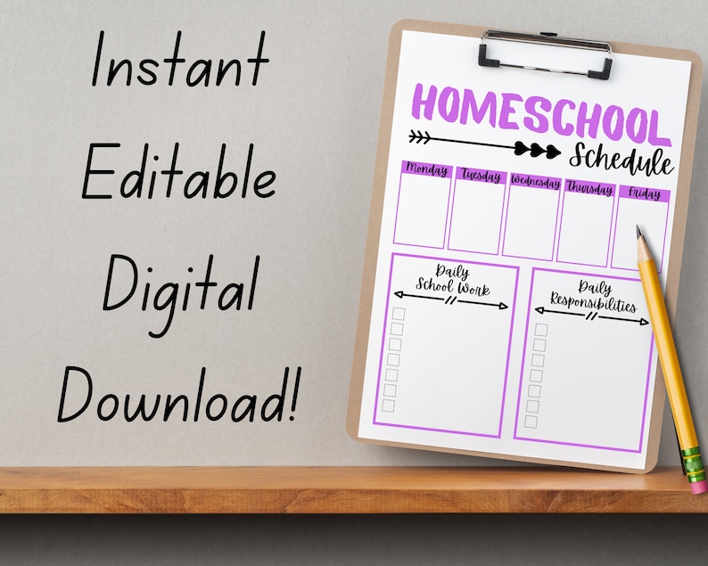 Homeschool Routine Record Log Tracker Sheet // Planner or Attendance ...