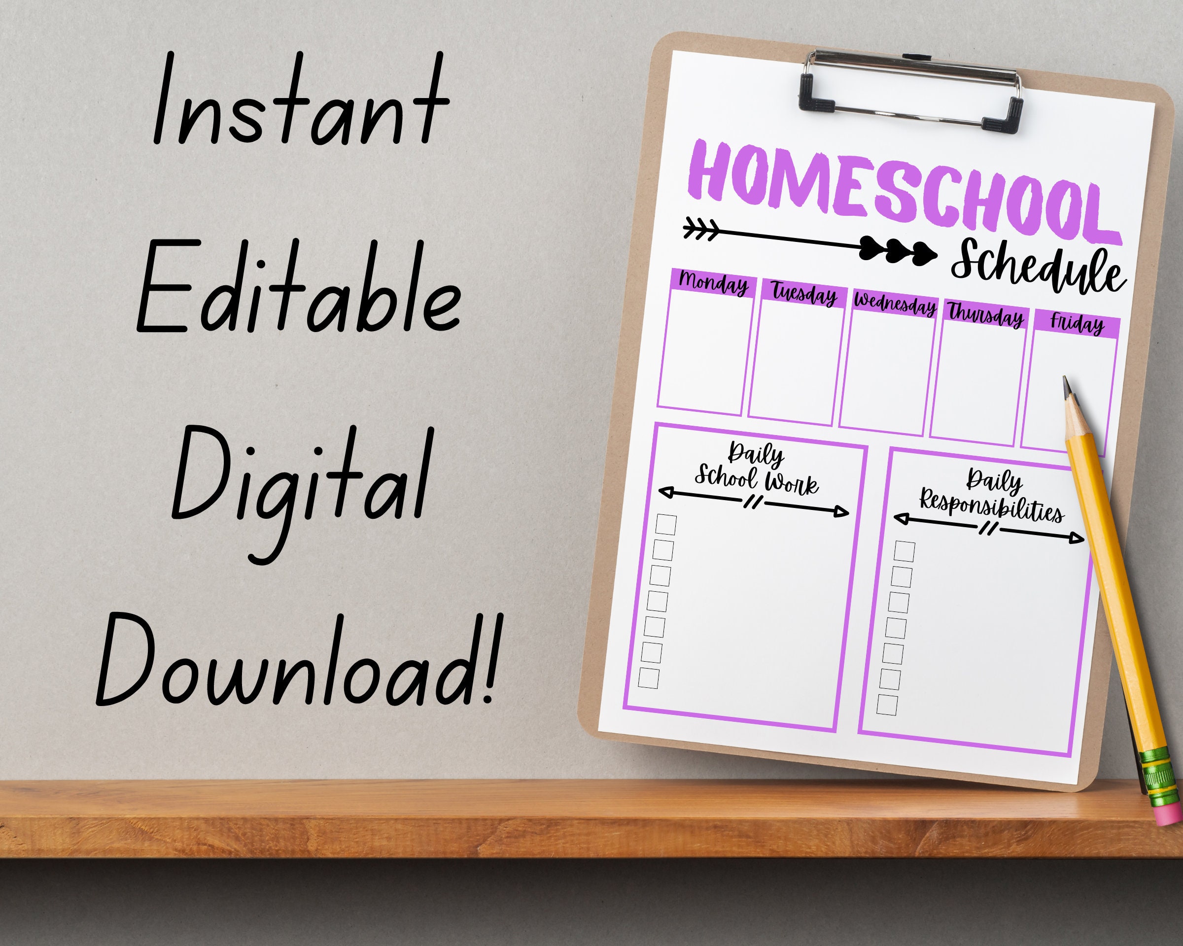 Homeschool Routine Record Log Tracker Sheet // Planner or Attendance ...