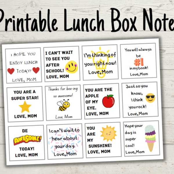 Lunch Box Cards - Etsy
