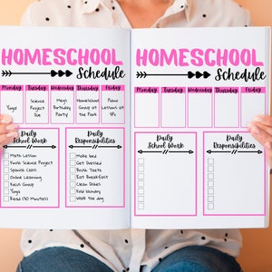 Homeschool Schedule // Homeschool Routine Record Log Tracker Sheet ...