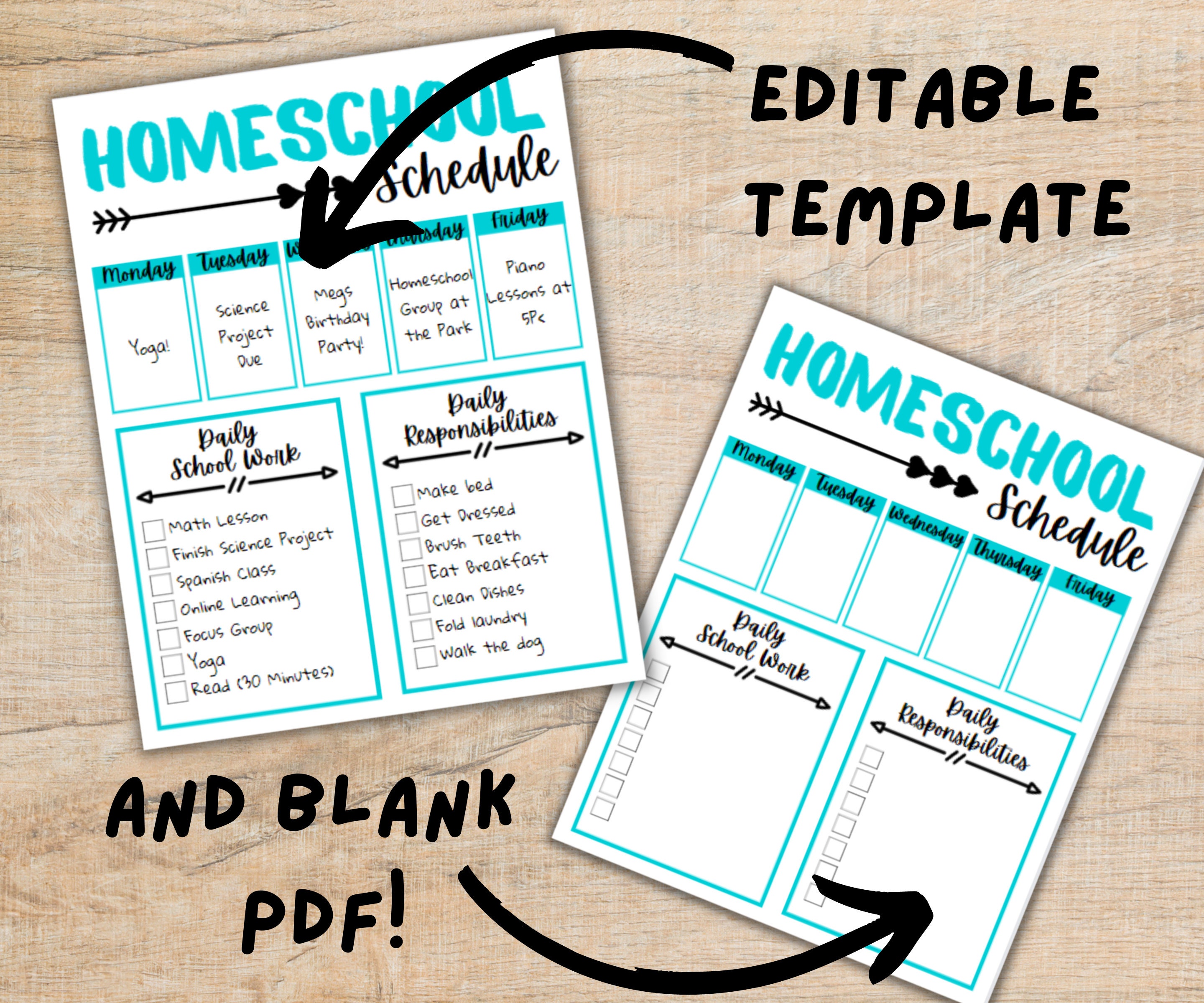 Homeschool Routine Record Log Tracker Sheet // Planner or Attendance ...