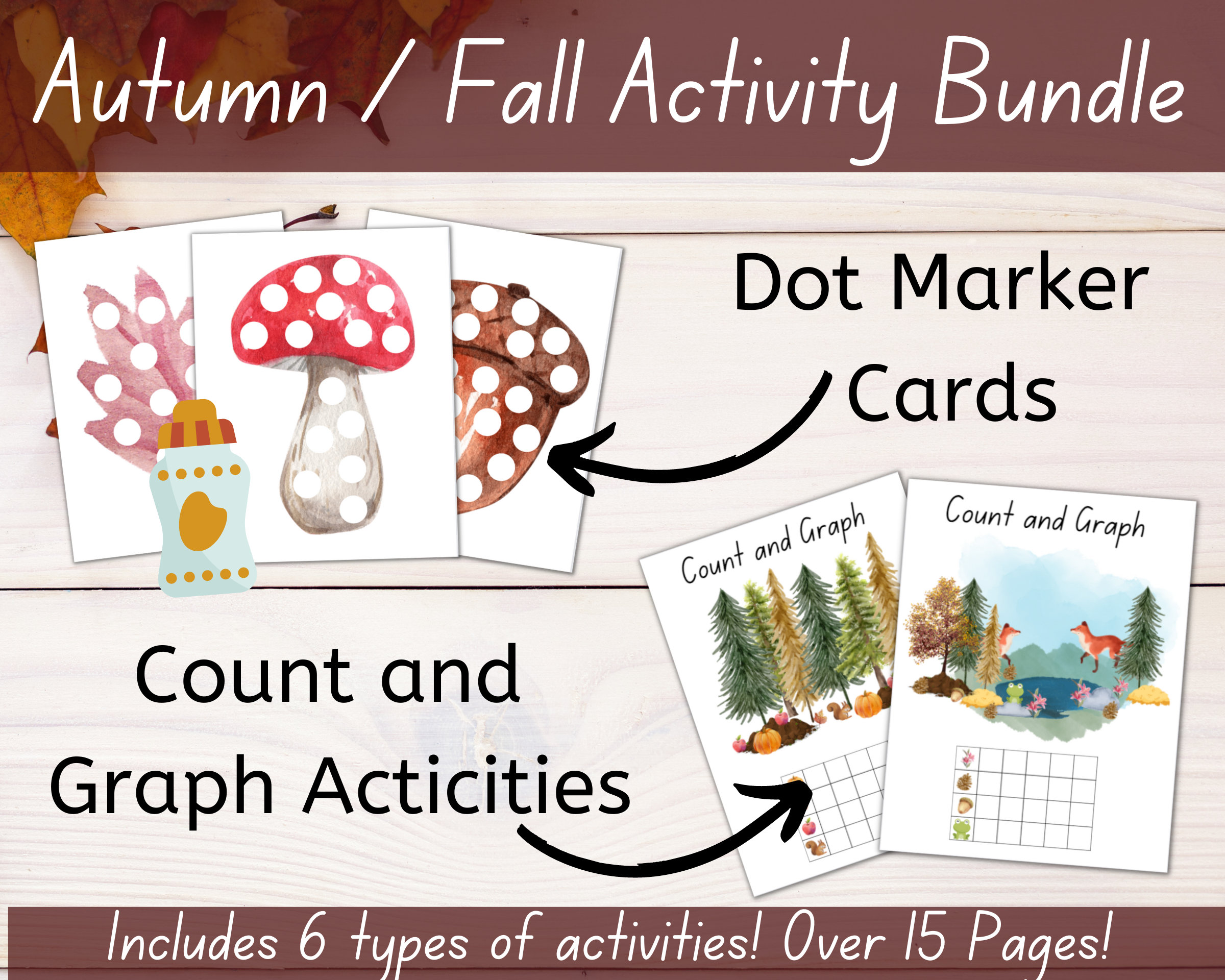 Autumn / Fall Activity Bundle Set, Hands on Learning, Montessori ...