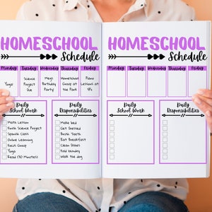 Homeschool Routine Record Log Tracker Sheet // Planner or Attendance ...
