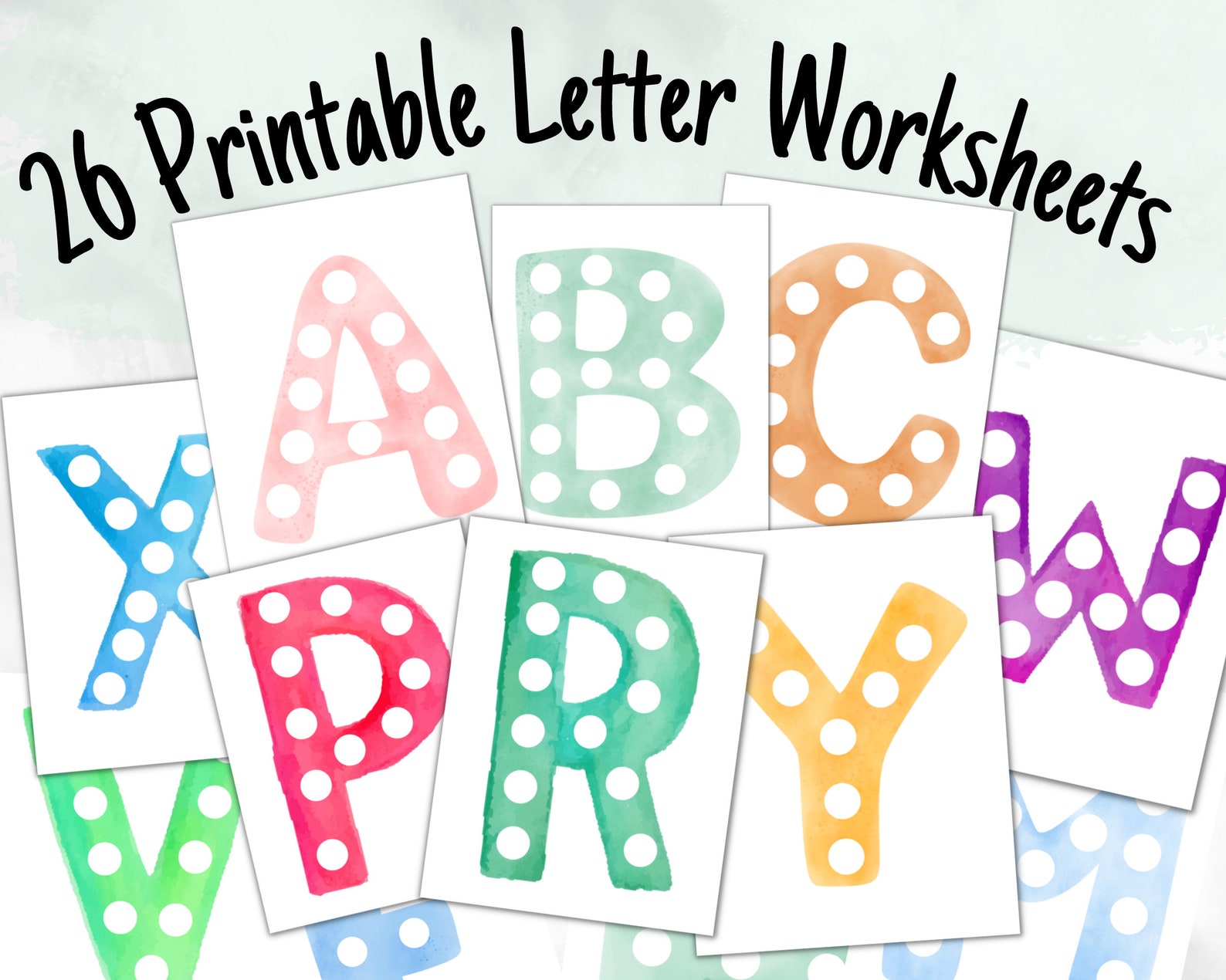 Alphabet Dot Markers, Dab Markers Preschool & Kindergarten Printable ...