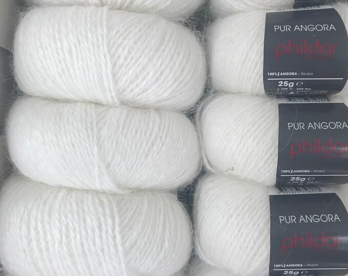 Angora Yarn, Angora Rabbit Yarn, A Pack of 10, Pur Angora Ivoire ...