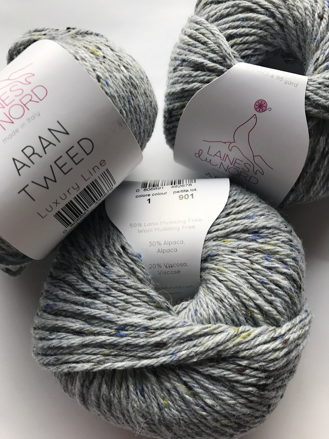 Aran Tweed DK Yarn, Italian Merino Wool Alpaca Viscose Blend - Etsy