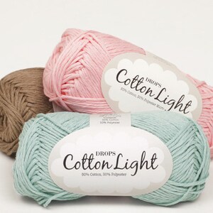 DROPS Cotton Light Yarn (50g/105m) - Etsy