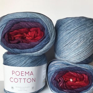 Gradient Cotton Yarn, Soft DK Knitting Yarn, 100g/230m, 3.6 Oz/251 ...