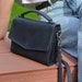 Leather Small Navy Blue Color Women Cross Body Bag With Adjustable ...