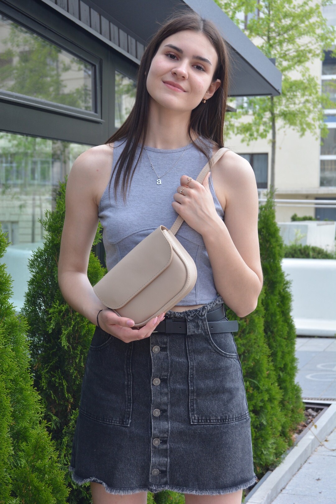 Small Leather Crossbody Purse, Genuine Leather Bag for Gift ...