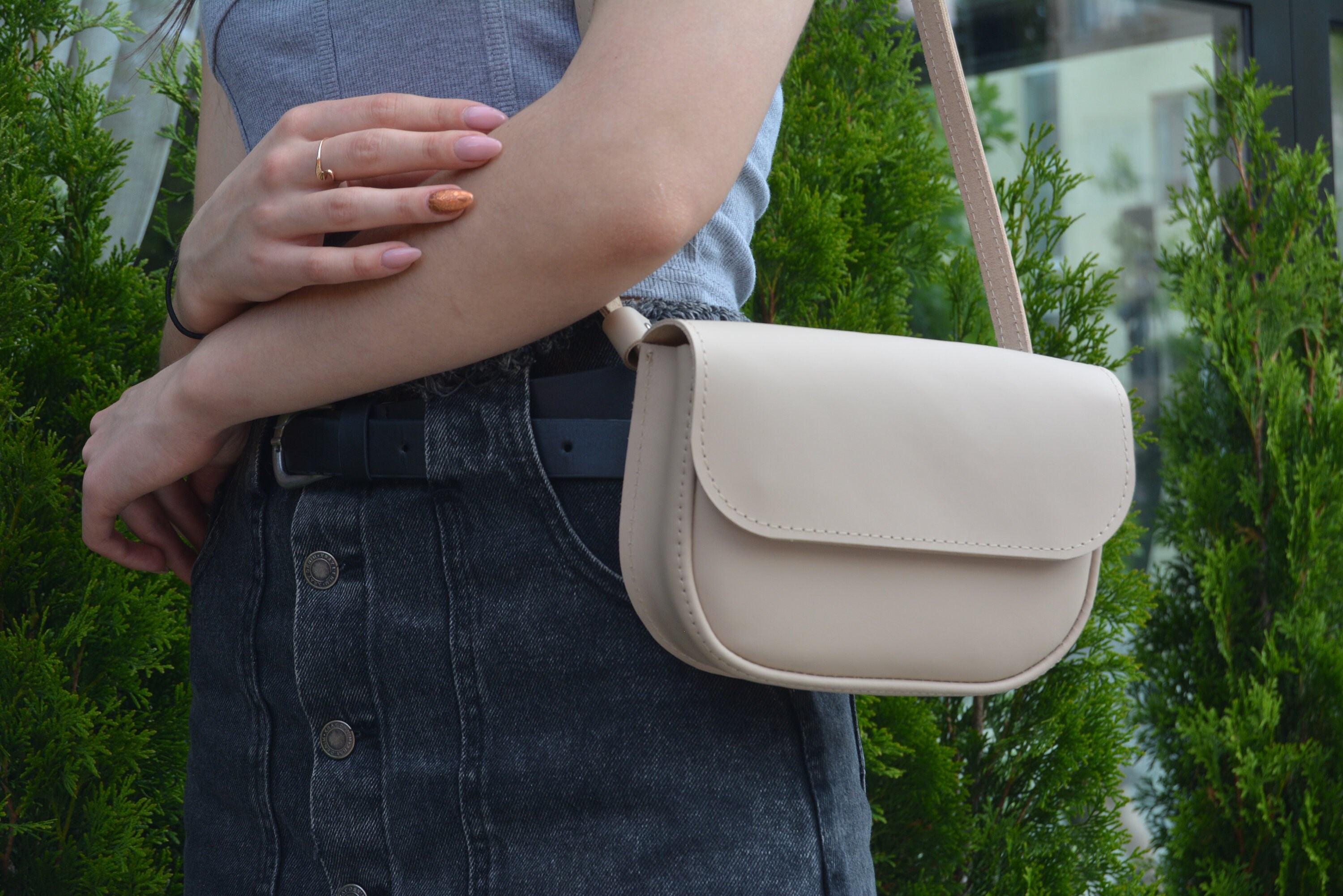 Small Leather Crossbody Purse, Genuine Leather Bag for Gift ...