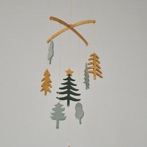 Christmas Home Decor Handmade Pine Tree Mobile | Nursery Decoration ...