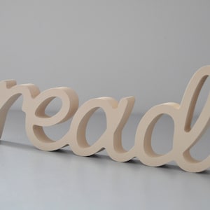 Read Wooden Sign Nursery Wall Decor - Beige Color - Best Gift for Kids ...