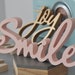 Smile Wooden Sign Nursery Wall Decor - Powder Pink Color - Best Gift ...