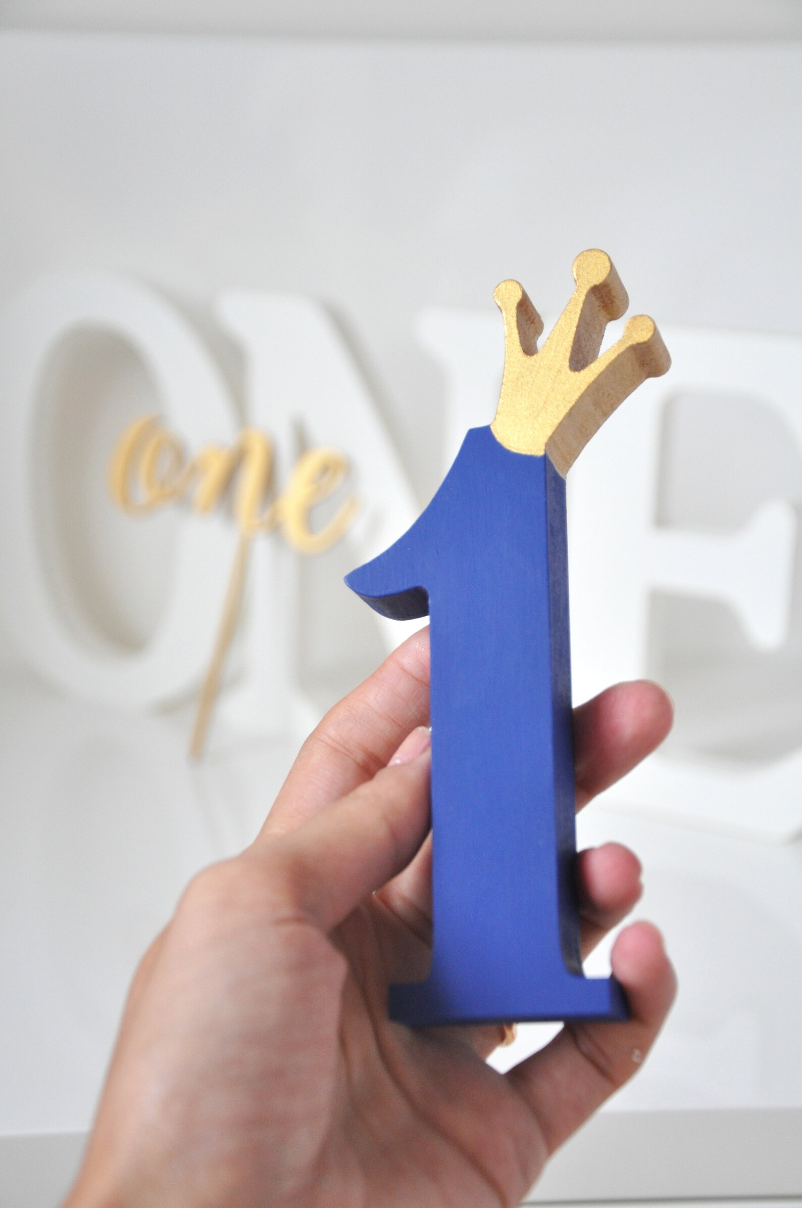 1st Birthday Photo Props & Decoration Set | Wooden 20 Cm Large “ONE ...