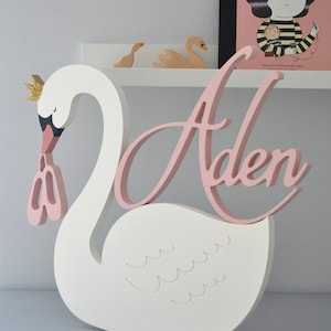 Swan Princess With Ballet Shoes |swan Nursery Decor | Personalised Gift ...